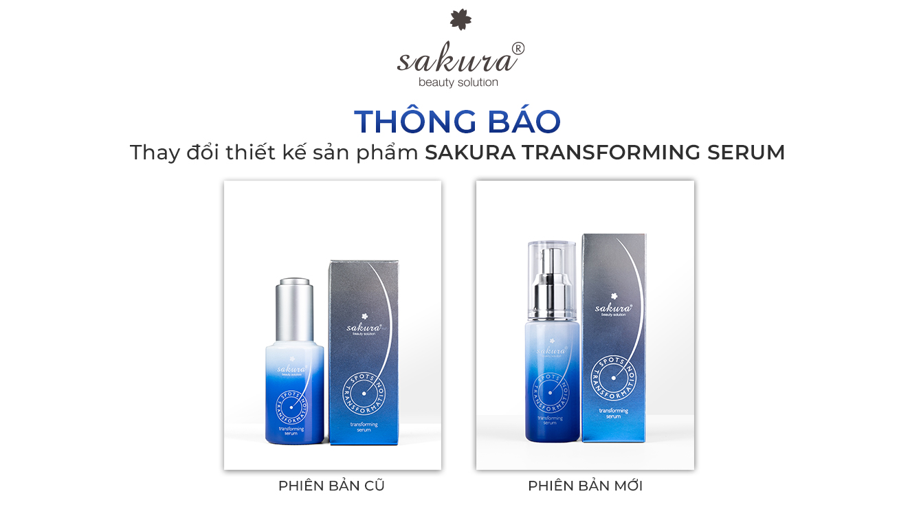 THÔNG BÁO TỪ SAKURA BEAUTY VỀ VIỆC CẢI TIẾN THIẾT KẾ SẢN PHẨM SAKURA ...